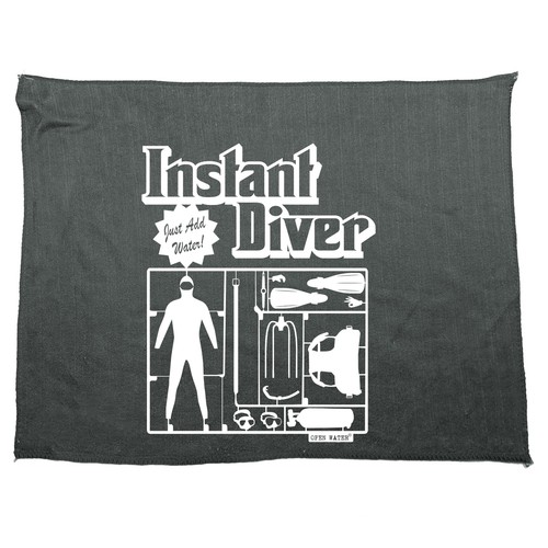 Ow Instant Diver Novelty Tea Towel cleaning cloth Dish Kitchen Scuba ...