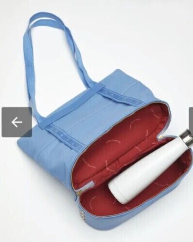 Hammitt Manhattan Beach Skylight Blue Canvas Tote Purse + Dust Cover ...