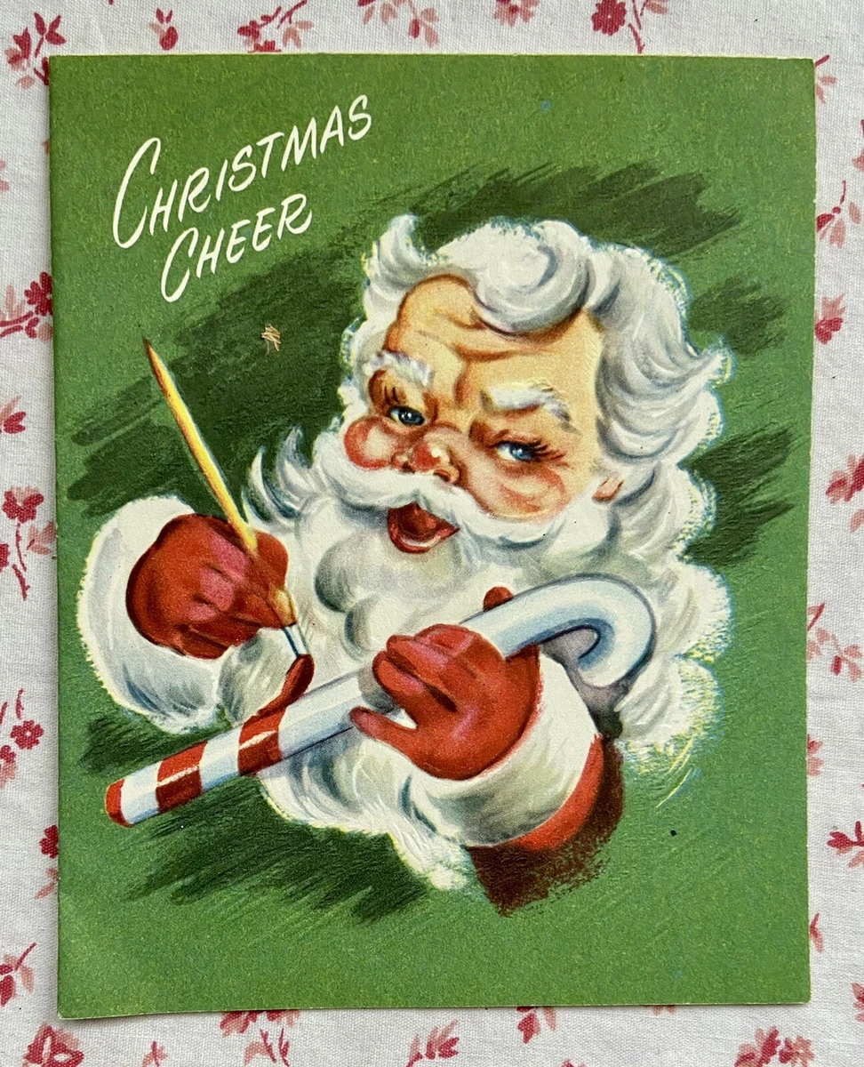 Vintage Santa Painting
