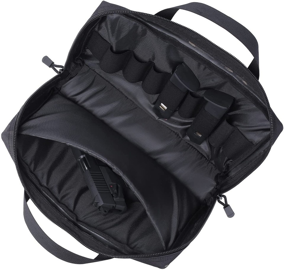 Tactical Pistol Range Bag Padded Handgun Gun Magazine Conceal Carry ...