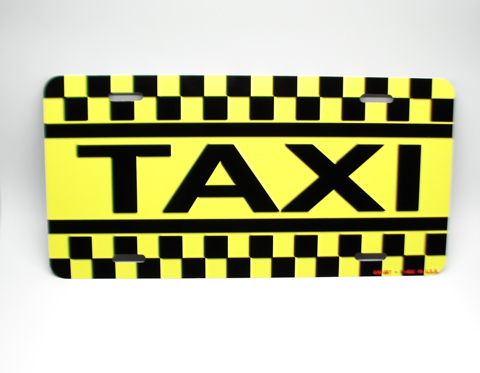 YELLOW TAXI TAXICAB CAB METAL CAR LICENSE PLATE AUTO TAG | eBay