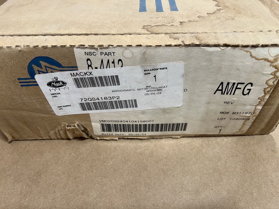 New NOS Mack Aerodymanic Heated Power 72QS4183P2 Moto Mirror 8-4412 | eBay