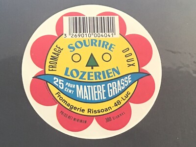 Etiquette Fromage Neuve Montagne Sourire Lozerien Fromagerie Rissoan Luc Lozère | eBay