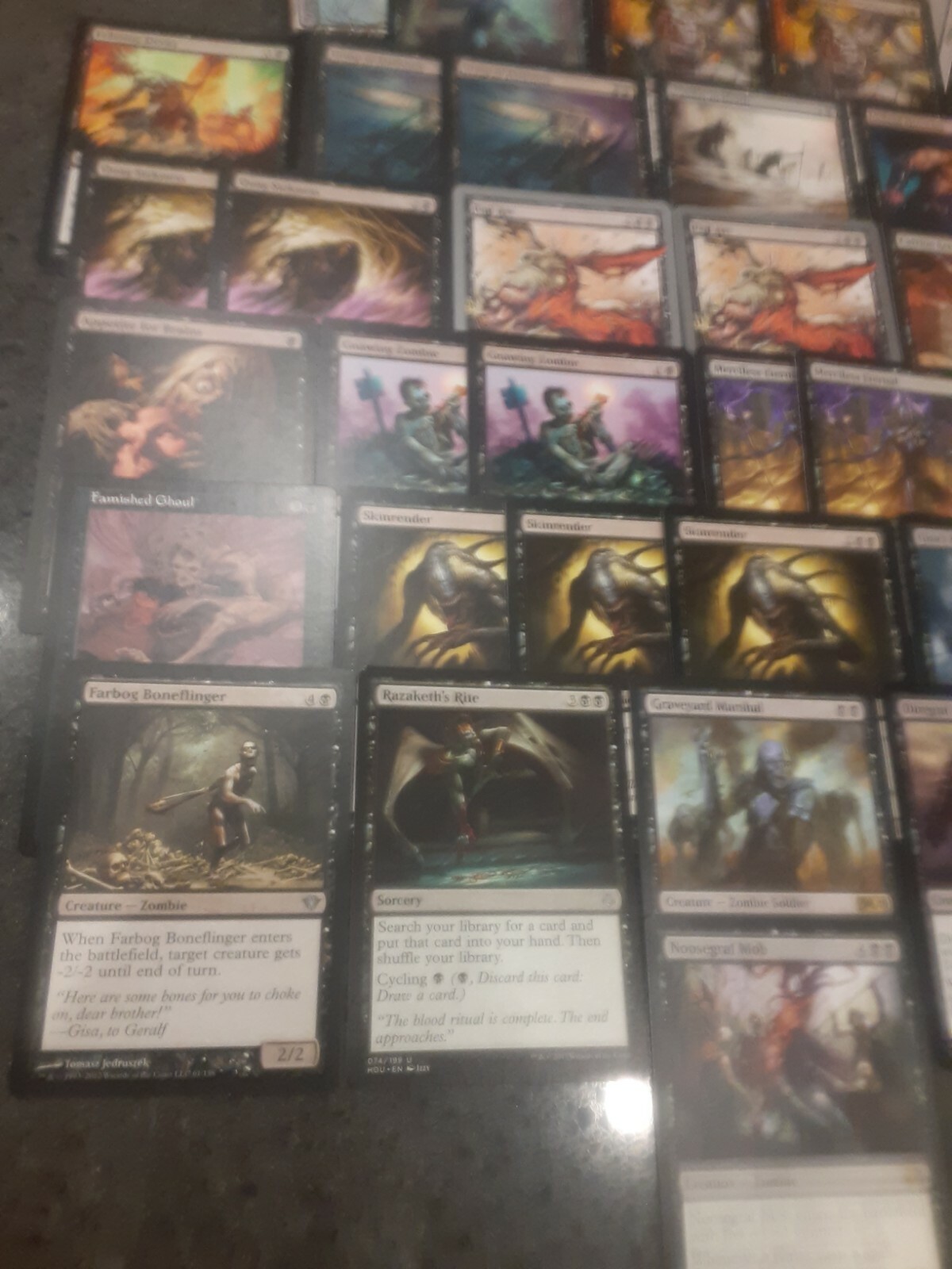 MTG Magic BAD ASS ZOMBIE DECK Graveyard Marshal Diregraf Colossus Ghoul ...