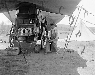 ANTIQUE REPRODUCTION 8X10 PHOTO PRINT COWBOY COOK CHUCK WAGON # 21 | eBay