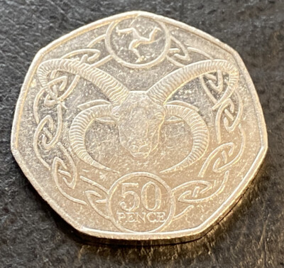 Isle of Man Manx New 2017 Fifty Pence coin. Manx Loaghtan Sheep 50p ...