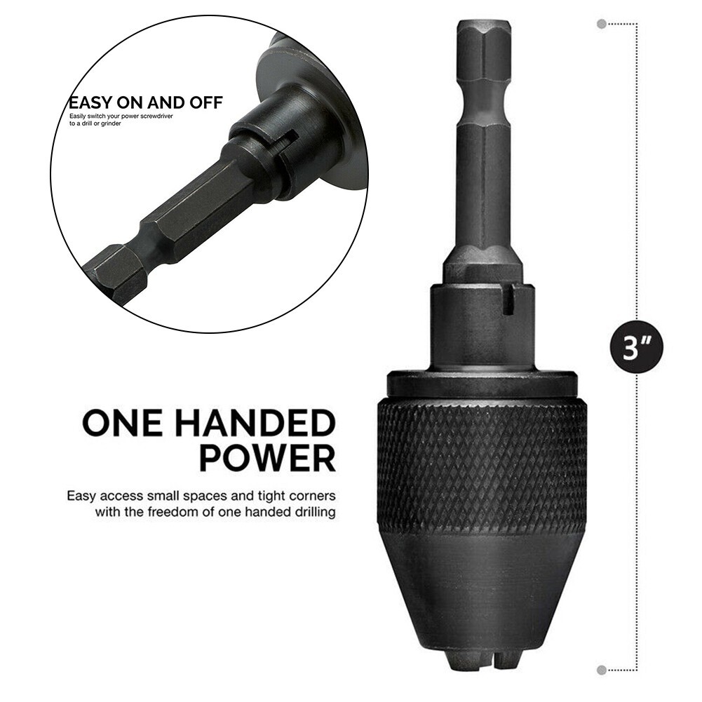Practical Drill Chuck Keyless Workholding Impact Drivers Tightens 0.3-6 ...