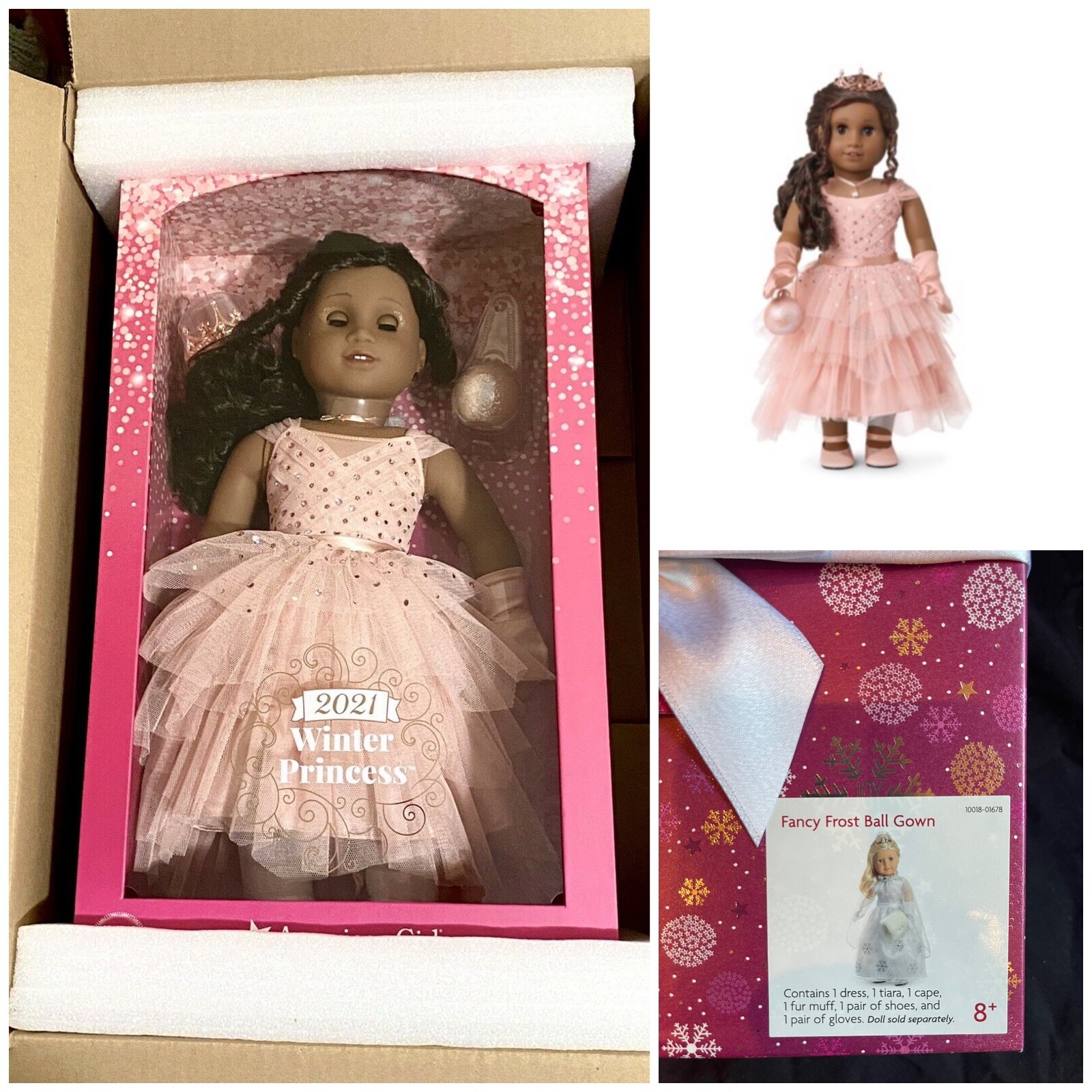 AMERICAN GIRL WINTER PRINCESS HOLIDAY DOLL SWAROVSKI CRYSTAL & FANCY ...