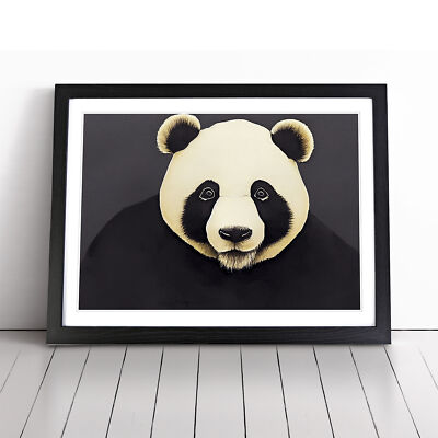 Stunning Panda Framed Canvas Wall Art Print Poster Picture, Home Decor ...