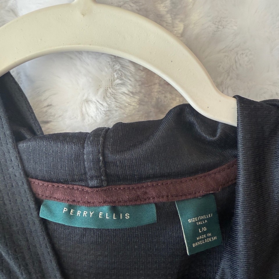 Perry Ellis Hoodie Long Sleeve Lightweight Pullover Activewear Mens ...