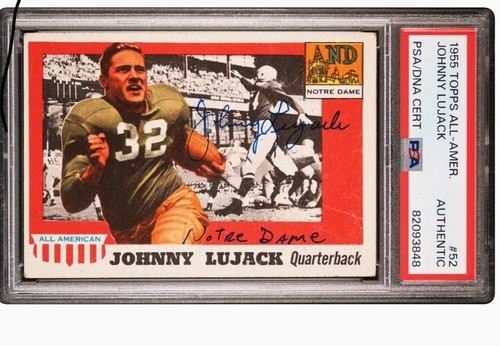 Johnny Lujack 1955 Topps All-American Auto Autograph Signed #52 PSA ...
