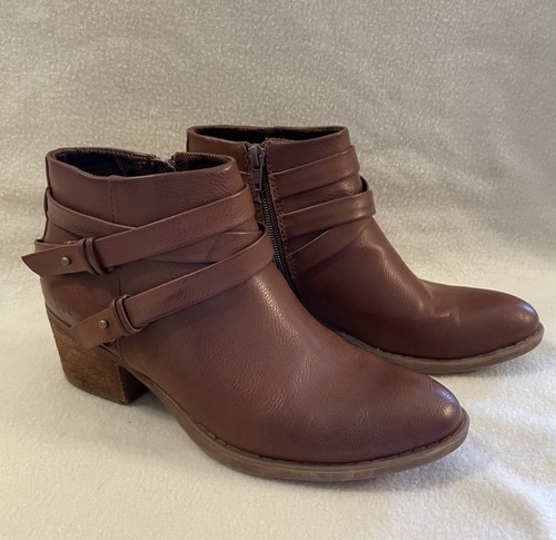 Born Concept BOC Women's Meredith 8M Brown Western Ankle Bootie ...