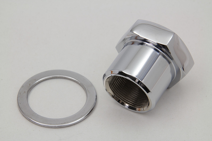 Chrome Domed Triple Tree Fork Stem Nut fits Harley Davidson | eBay