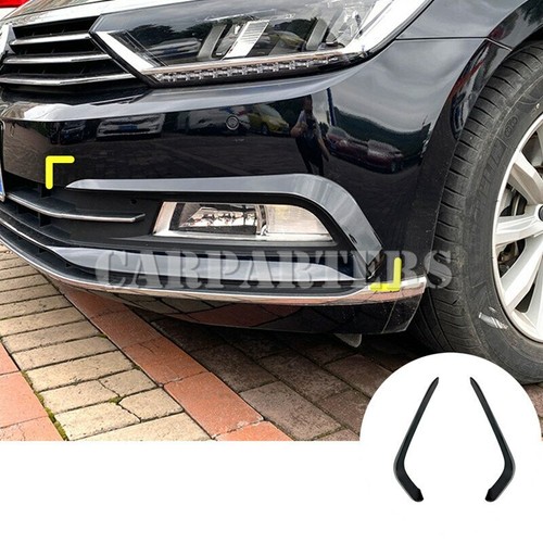 For VW Passat B8 Black Front Bumper Spoiler Fog Light Frame Cover Trim ...