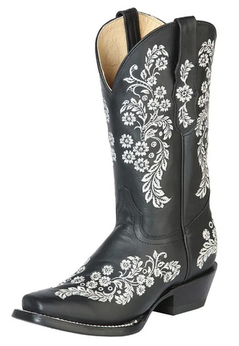 El General Women's Western Rodeo Boots Crazy Leather Color Black DM1 | eBay