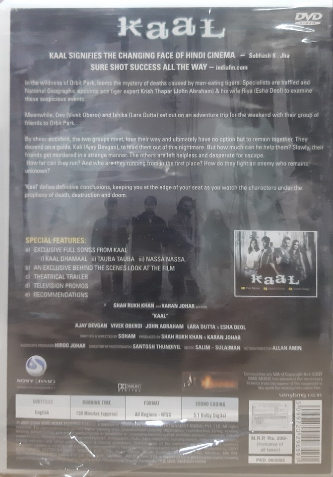 Kaal - Ajay Devgn, Vivek Oberoi, John Abraham Bollywood Hindi Movie DVD ...