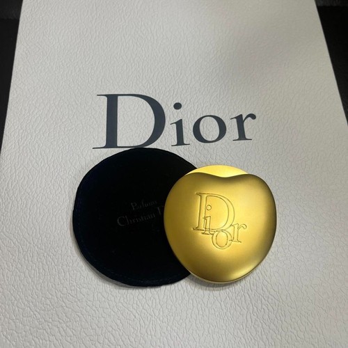 Christian Dior Gold Heart Shape Compact Mirror with Case Promo Gift ...