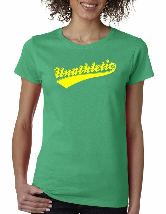 Unathletic T-shirt Funny Sports Humorous 5 Colors S-3XL | eBay