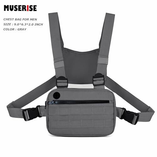 Outdoor Chest Bag For Men, EDC Chest Pack With Built-In Phone Holder ...