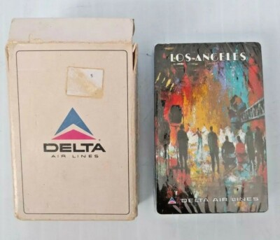 Vintage Delta Airlines Playing Cards Deck Los Angeles | eBay