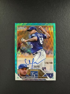 Max Castillo 2023 Topps Chrome Rookie Auto RC Aqua Wave /199 #RA-MC ...