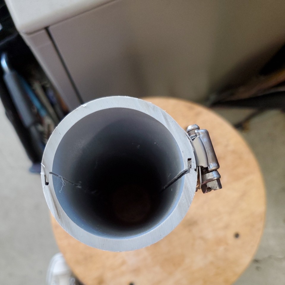 2 in. X 12" PVC SCH40 SPLIT Repair Split Conduit Pipe with clamps ...