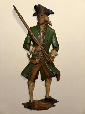 Vintage Sexton Cast Metal Continental Army Minuteman Soldier Wall Art ...