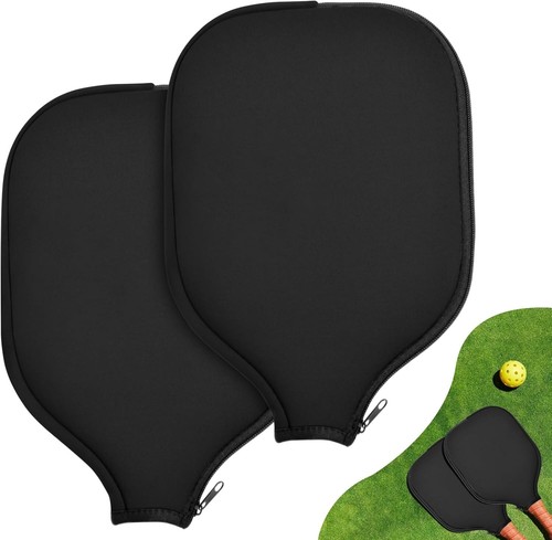 2 Pcs Pickleball Paddle Covers 8.6 X 12.2 Inches Zippered Racket Sleeve ...