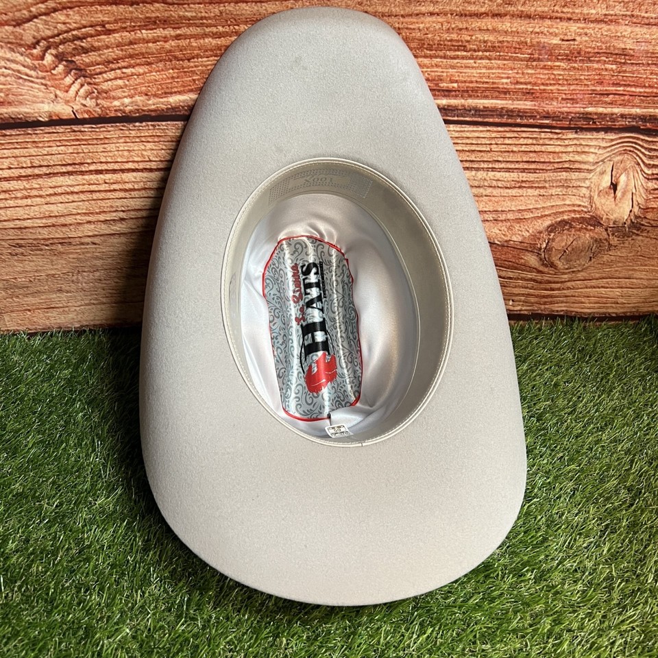 Men Grey 100X Felt Western Cowboy Hat / Tejana Vaquera para Caballero ...