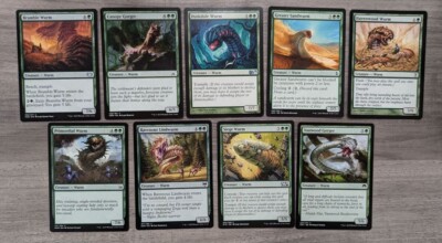 MTG Magic Set of 9 Pauper Legal Green Wurm Creatures | eBay