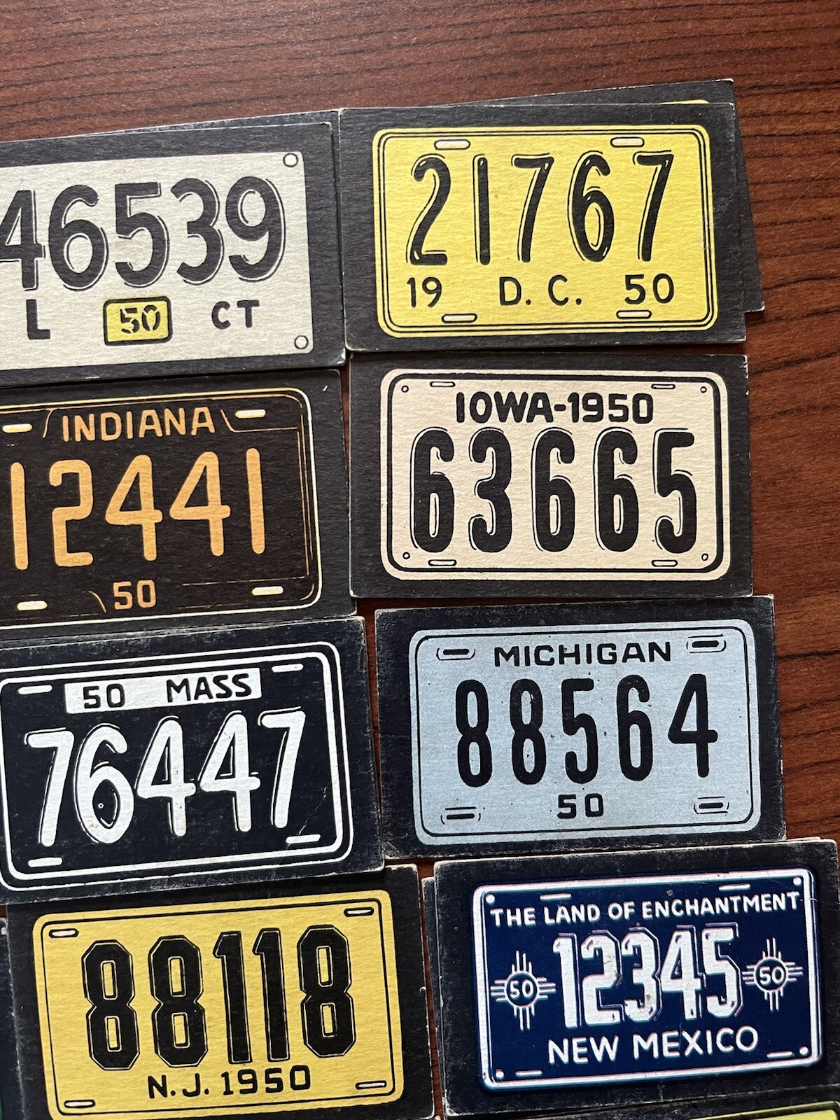 1950 TOPPS LICENSE PLATE CARDS | eBay