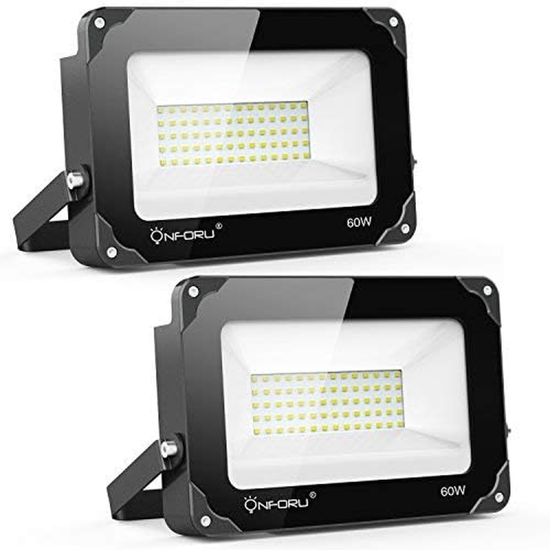 Onforu 2 Pack 50W LED Flood Light, 5500Lm Super Bright Security Lights ...
