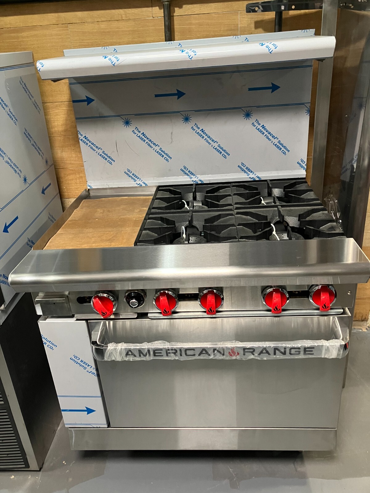 American Range AR-12G-4B, 36-Inch 4-Burner Range with Left side Griddle ...