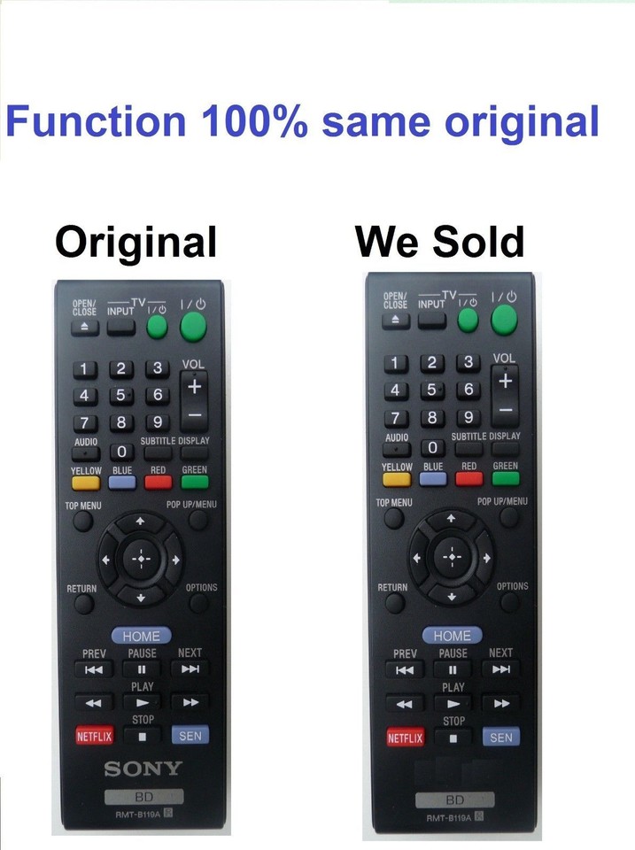 New Replace RMT-B119A Remote For Sony BDP-BX59 BDP-S390 BDP-S590 | eBay
