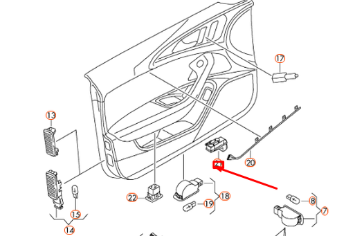 Audi A6 C7 OS Right Door Card Ambience Light Strip 4G0947355C for sale ...