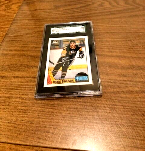 1987-88 O-Pee-Chee #80 - Craig Simpson Rookie Card Pittsburgh Penguins ...