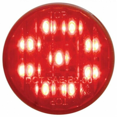 9 LED 2" Round Red LED With Red Lens Clearance Marker Light | eBay