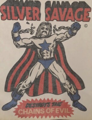 Original Vintage Silver Savage Destroys The Chains Of Evil Iron On ...