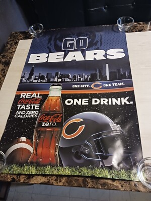 Chicago Bears/ Coca Cola Zero 2011 Advertising 36x24 Poster | eBay