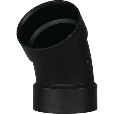 Charlotte Pipe 3 In. Hub x Hub 45 Deg. ABS Elbow (1/8 Bend) ABS 00321 ...