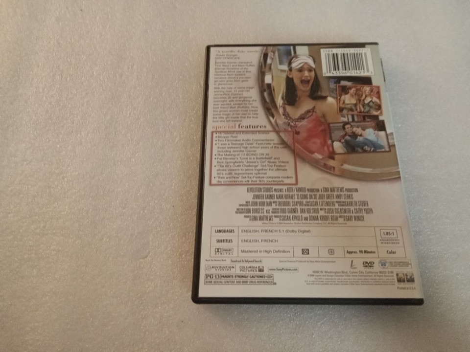 13 Going on 30 (DVD, 2004, Special Edition) JENNIFER GARNER. F39 ...