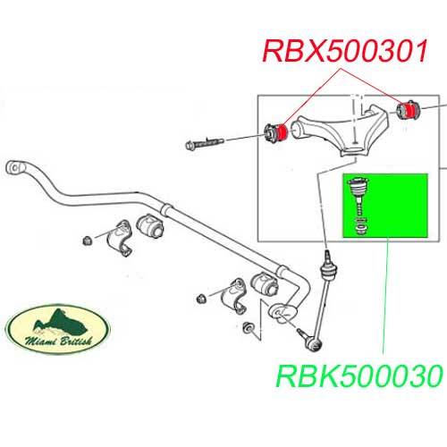 LAND ROVER FRONT SUSPENSION UPPER ARM BUSH BUSHING SET x2 LR3 LR4 ...