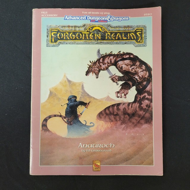 1991 Ad&d Fr13 Forgotten Realms 2nd Edition Anauroch TSR 9320 D&d Vtg ...