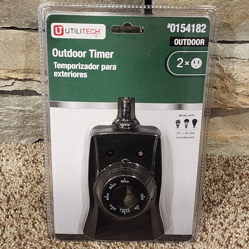 Utilitech Light Sensing Outdoor Countdown On/Off Timer with 7 Settings ...
