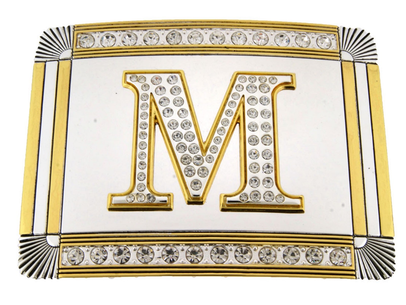 Initial M Belt Buckle Multiple Style Real Rodeo Western Letter Cowboy ...