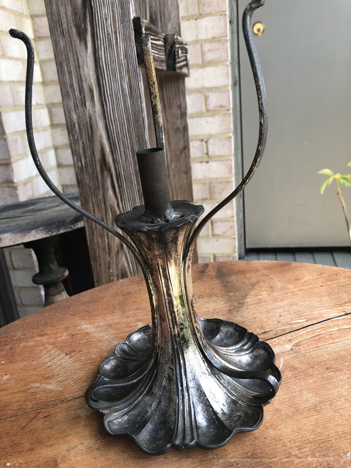 Antique Pairpoint silver plated lamp base, 3008, no reserve | eBay