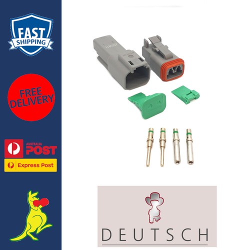 Genuine Deutsch Connector 2 Pin Kit Male & Female Deutsch Plug DT2-1 x ...