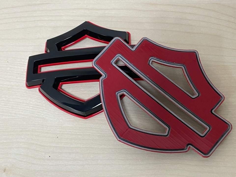 Harley Davidson CVO Emblems Red & Black Metal sized | Adhesive ...