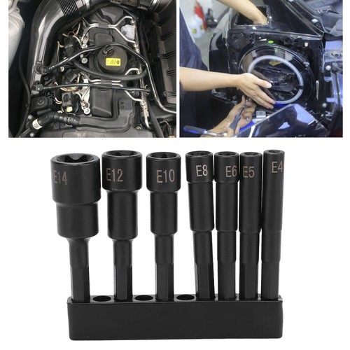 EMB 7PCs Set Hexagonal Plum Blossom Socket Chuck 1/4in Dia E4 E5 E6 E8 ...