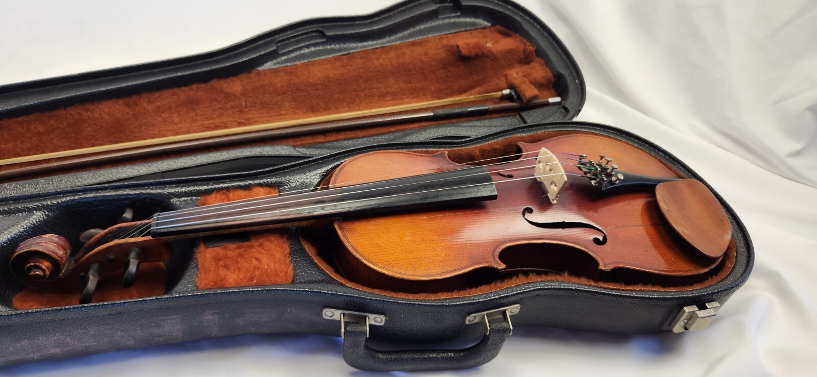 Antique German Violin Full Size 4/4 THE TIGERFLAME with Case & bow | eBay